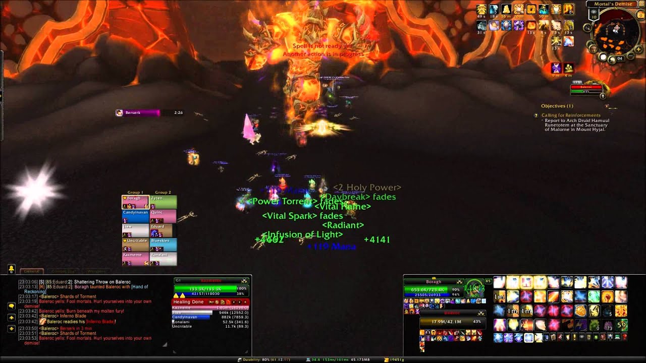 World Of Warcraft Cataclysm - Firelands - Baleroc - YouTube