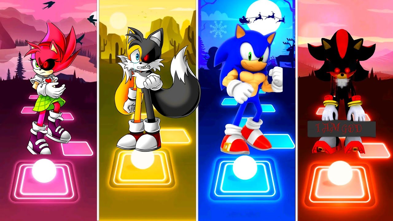 Amy Exe 🆚 Tails Exe 🆚 Muscular Sonic 🆚 Shadow Sonic Exe | Tiles Hop EDM ...