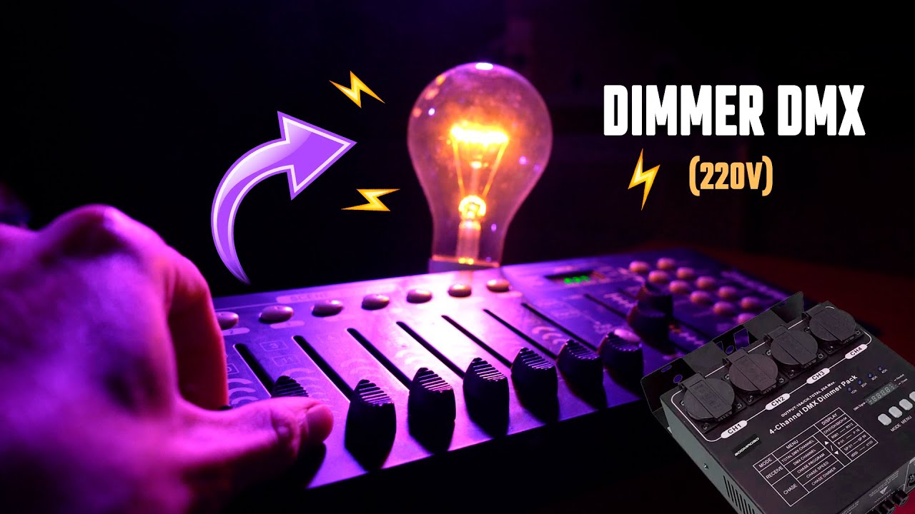 Dimmer Pack 4 CH DMX REVIEW / Controla tus focos con DMX - YouTube