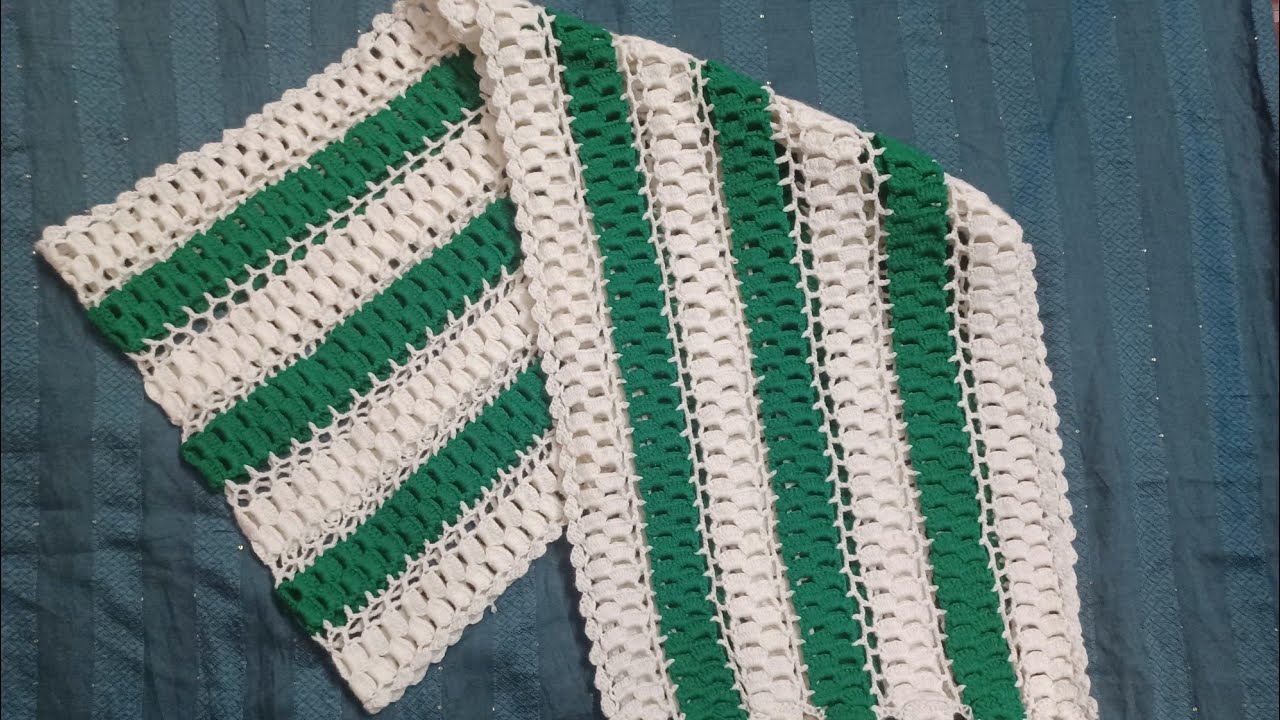 Beautiful stole design | showl design | muffler design - YouTube