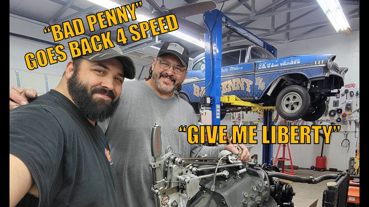 SKULL GARAGE 2024 EP.12 "BAD PENNY" GOES BACK 4 SPEED WITH 5.57 GEARS,ALL NEW COMBO FOR THE 57 ...