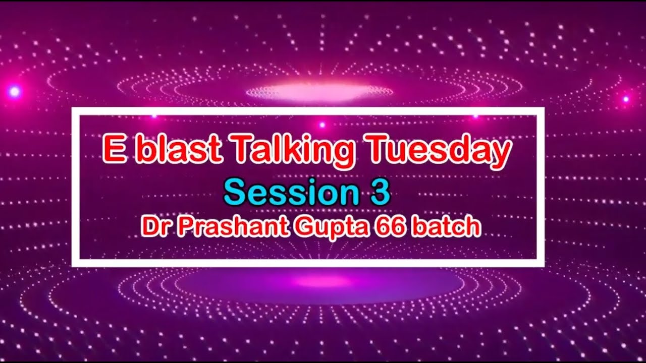 EBlast-Talking Tuesday- presents interview with Dr.P. K. Gupta - YouTube