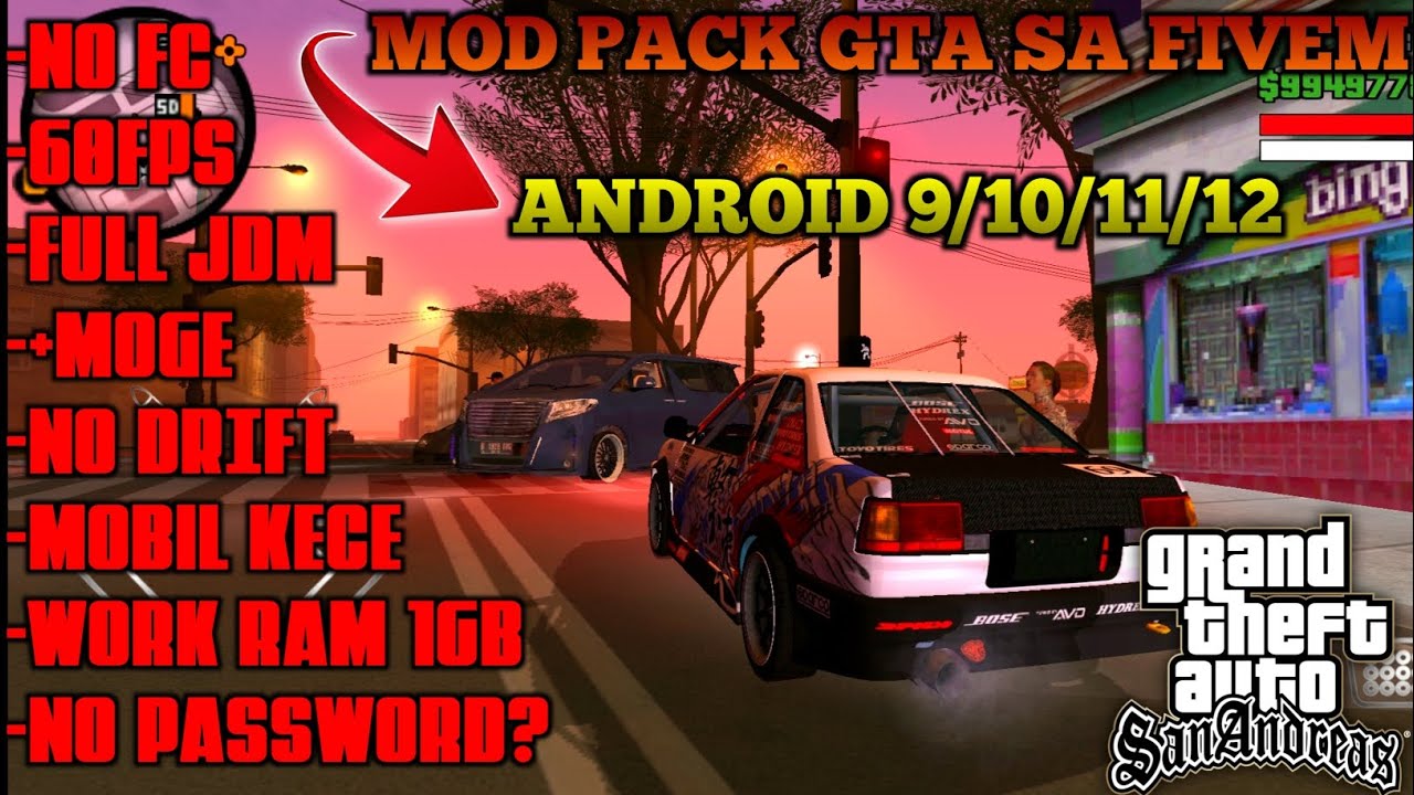 MODPACK GTA SAN ANDREAS JDM STYLE - YouTube