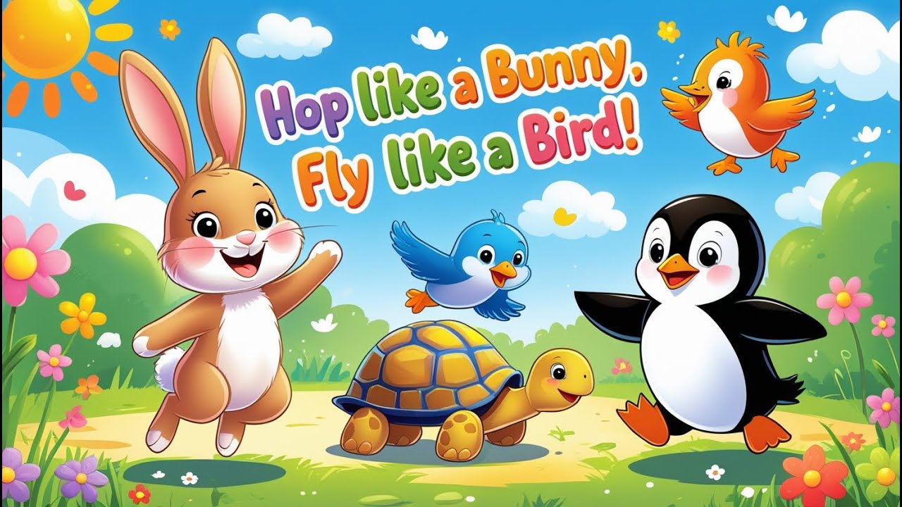 Hop Like a Bunny, Fly Like a Bird | Fun Animal Movement Song for Kids ...