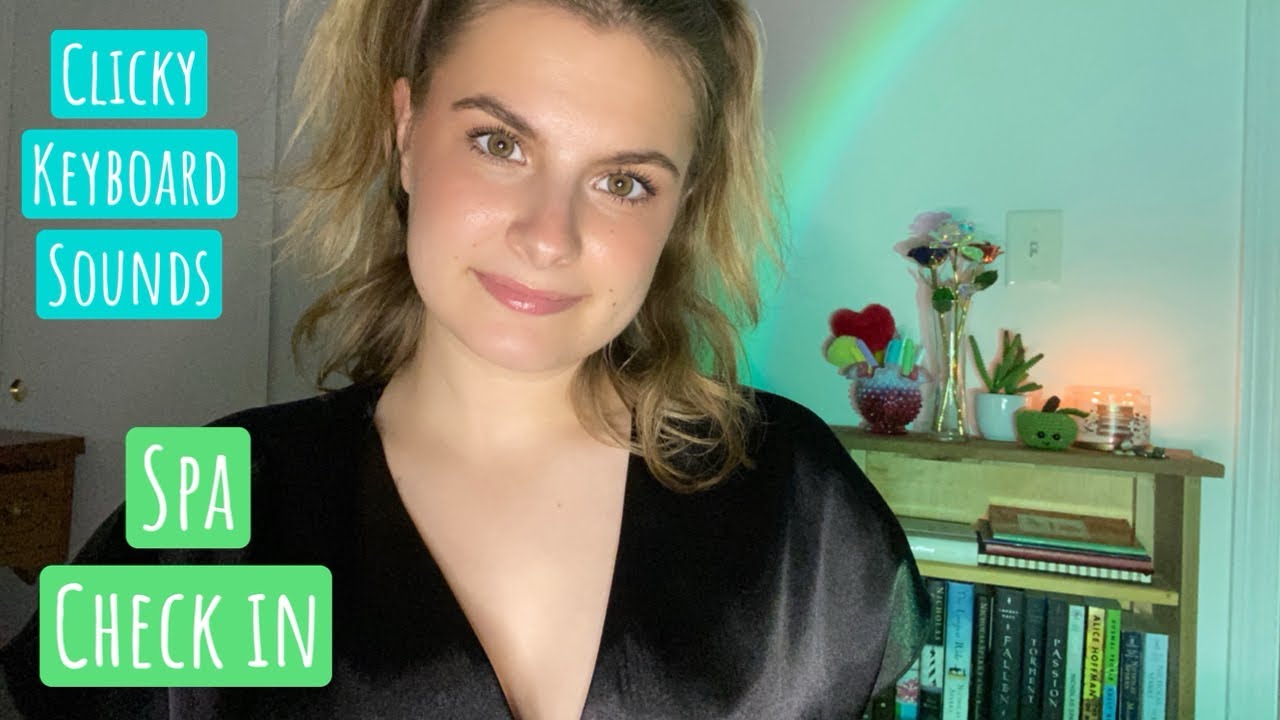 ASMR | Spa Check In Roleplay🥰 (clicky keyboard typing, soft spoken) - YouTube