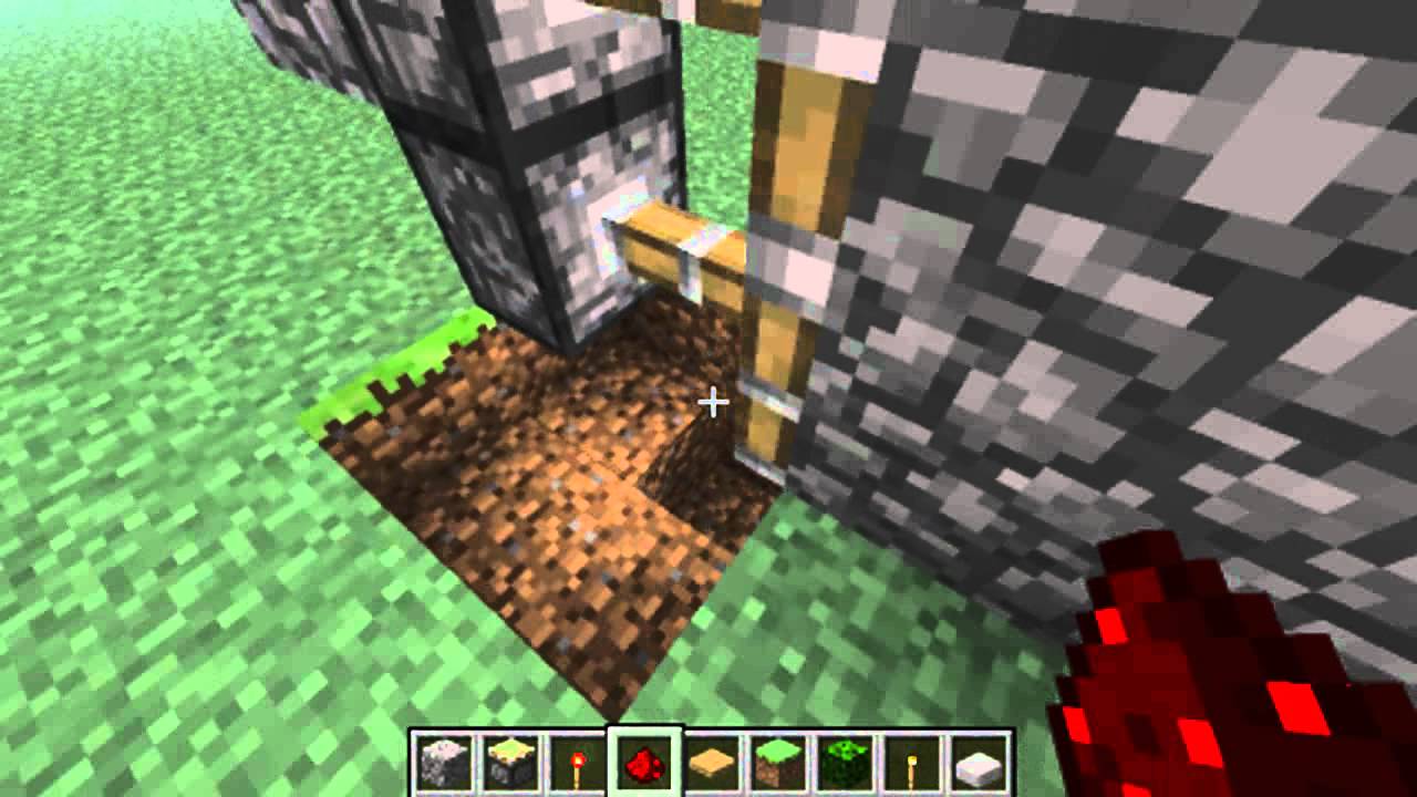 Minecraft - Compact 3x2 Piston Door - YouTube