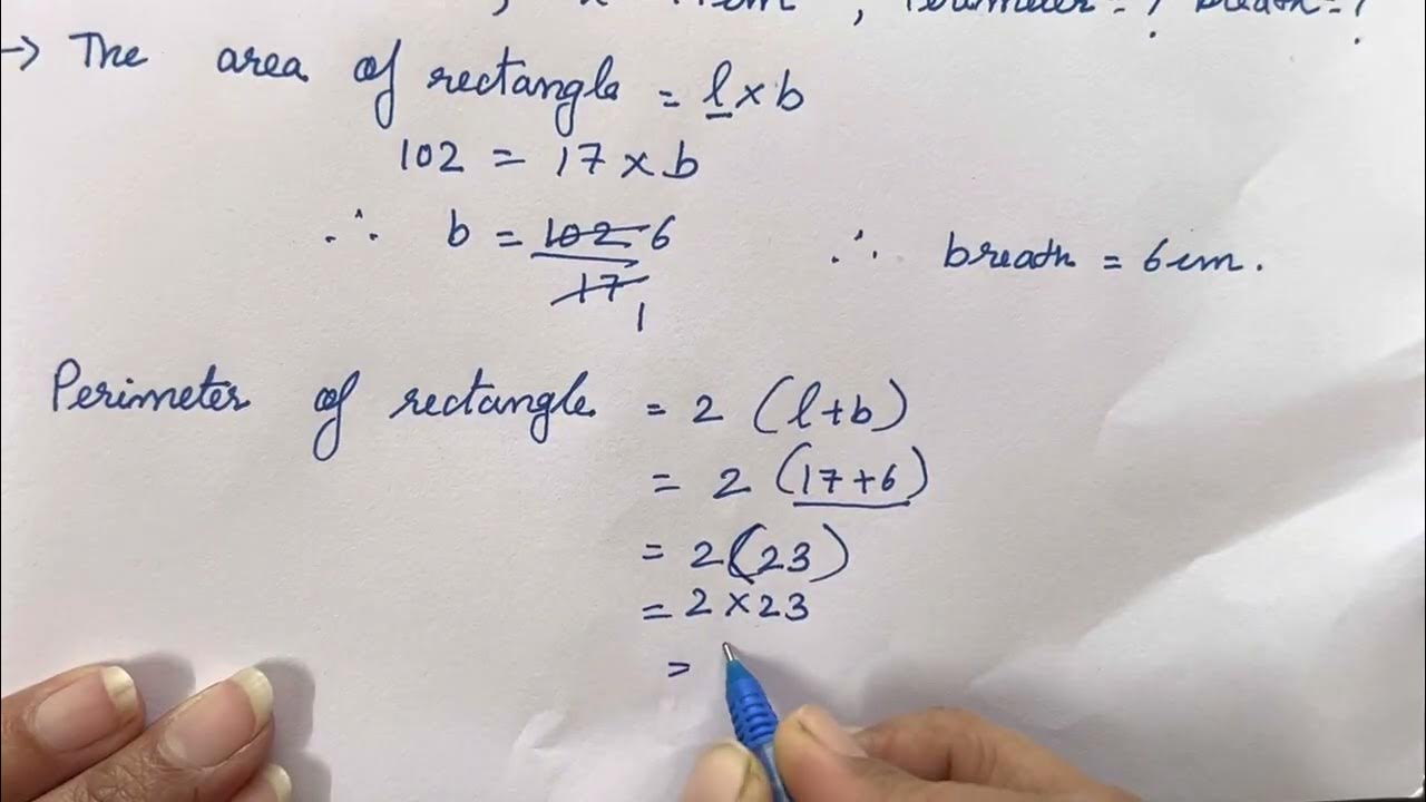 Perimeter and area | class 7 maths Chapter 12 practice set 45 | area of ...