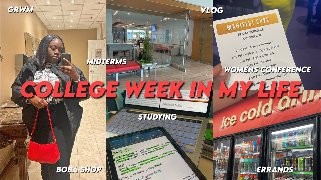 WEEK IN MY LIFE AS A BLACK GIRL IN COLLEGE | vlog, studying for ...