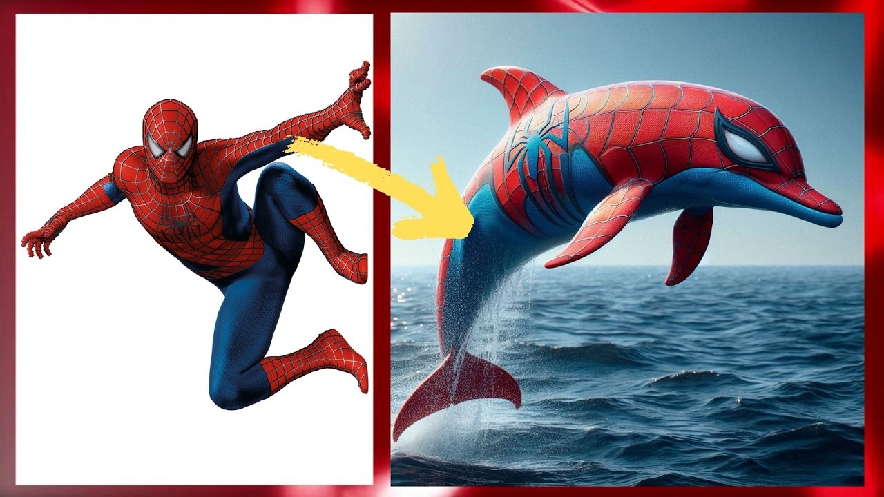 Superheroes But DOLPHINS 🐬 Avengers 🔥 Characters Marvel & DC 2024 ⚡ ...