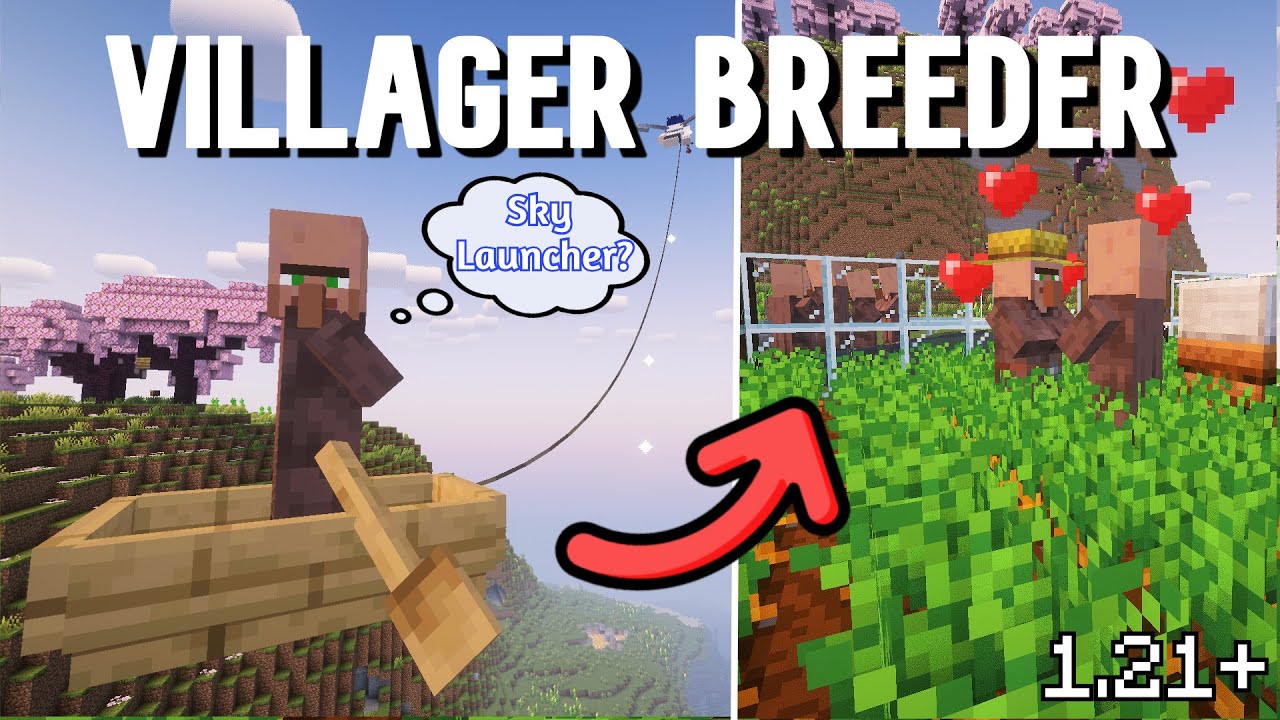 Minecraft Villager Breeder with SKY LAUNCHER?? | 1.21+ Java Edition ...