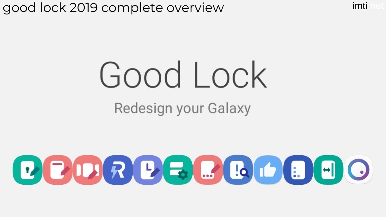 Good Lock 2019 Complete Overview - Redesign Your Galaxy! - YouTube