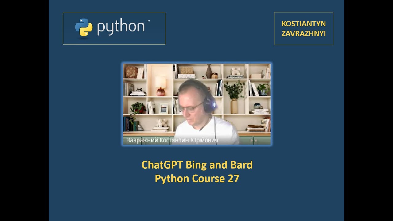 ChatGPT Bing and Bard Python Course 27 - YouTube