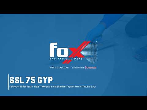 Kendiliğinden Yayılan, Kalsiyum Sülfat Esaslı, Tesviye Şapı - FOX SSL 75 GYP