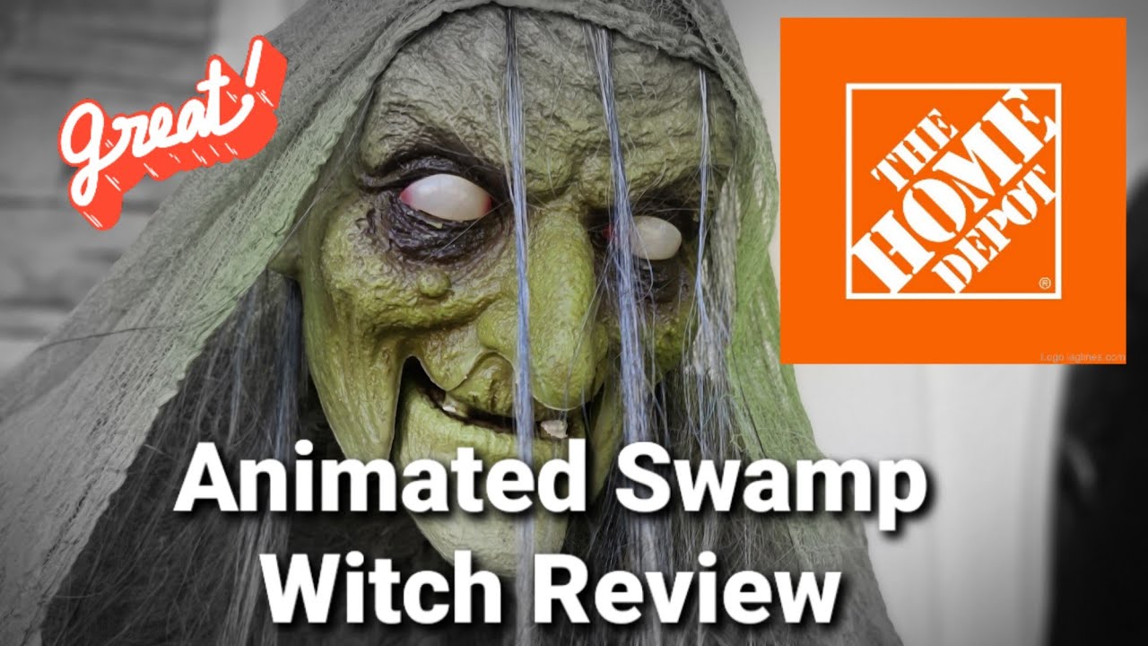 Home Depots Animated Swamp Witch Unboxing And Review - YouTube