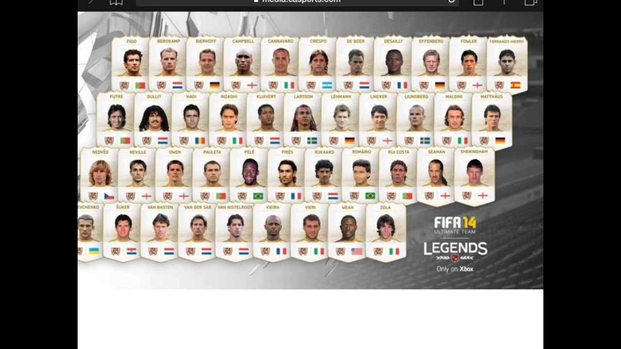 top legends in FIFA 15/FIFA 14 - YouTube