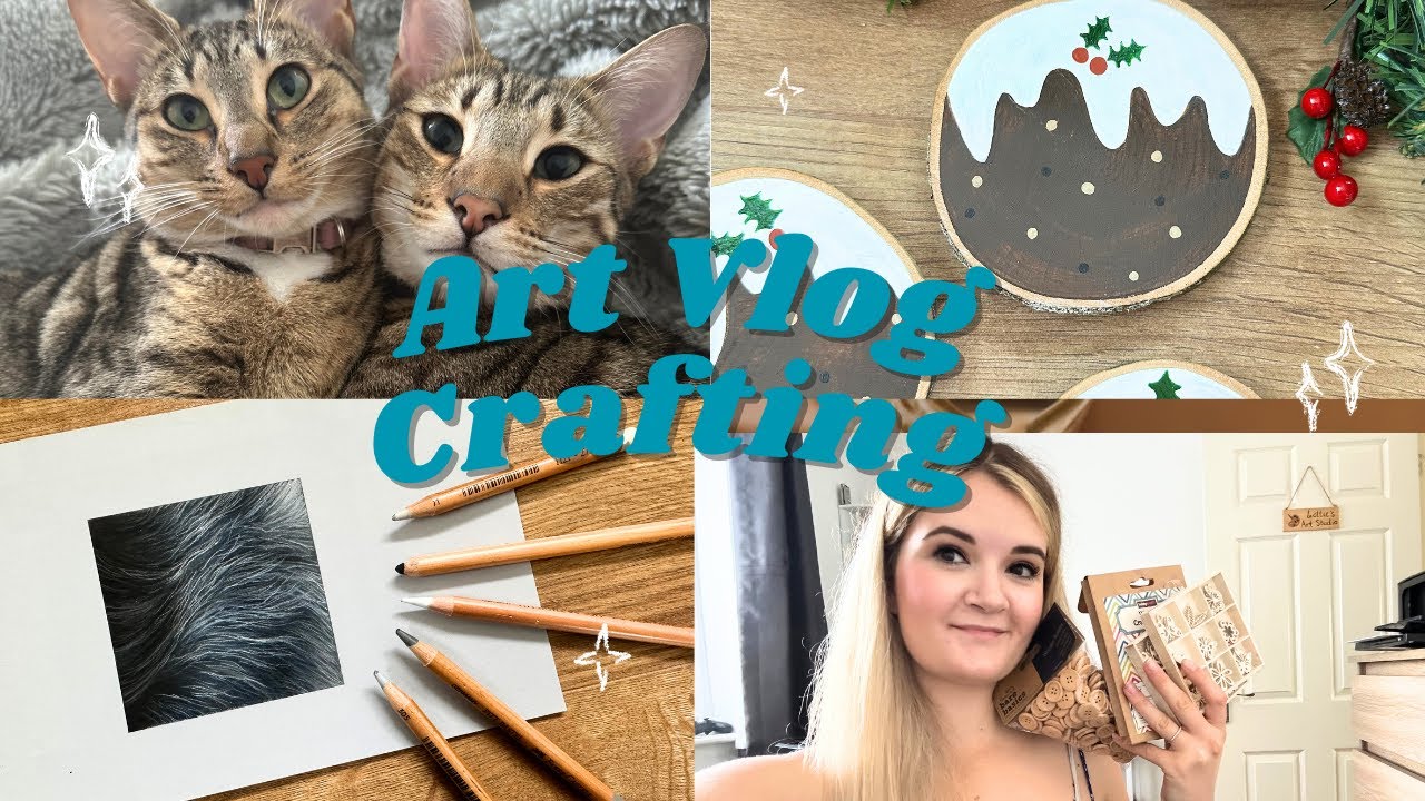 Art Studio Vlog - Crafting Christmas Items & Filming Tutorials! - YouTube