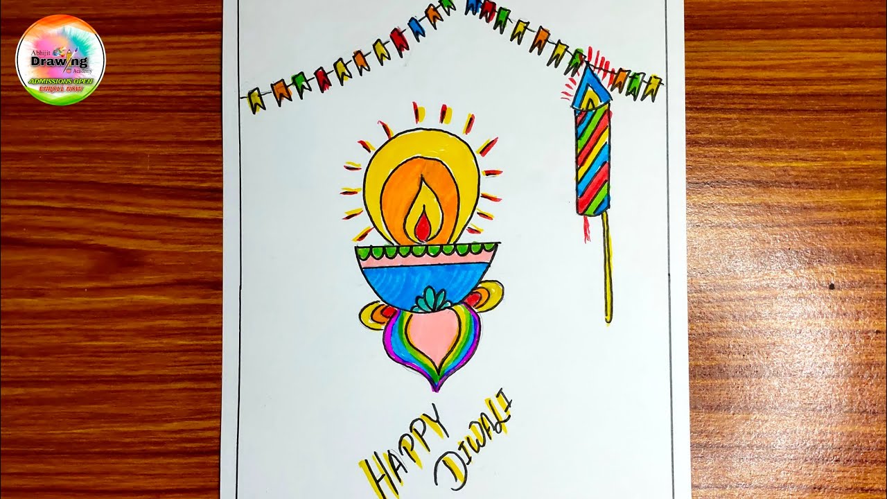 Diwali Special Drawing / Diwali Festival Drawing for beginners / How to ...