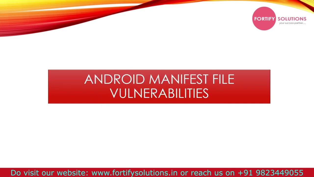 Reverse application and android manifest file security issues - YouTube