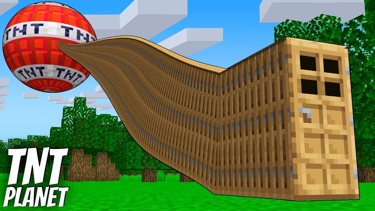 LONGEST DOOR to the TNT PLANET in Minecraft ! What's INSIDE the STRANGE ...