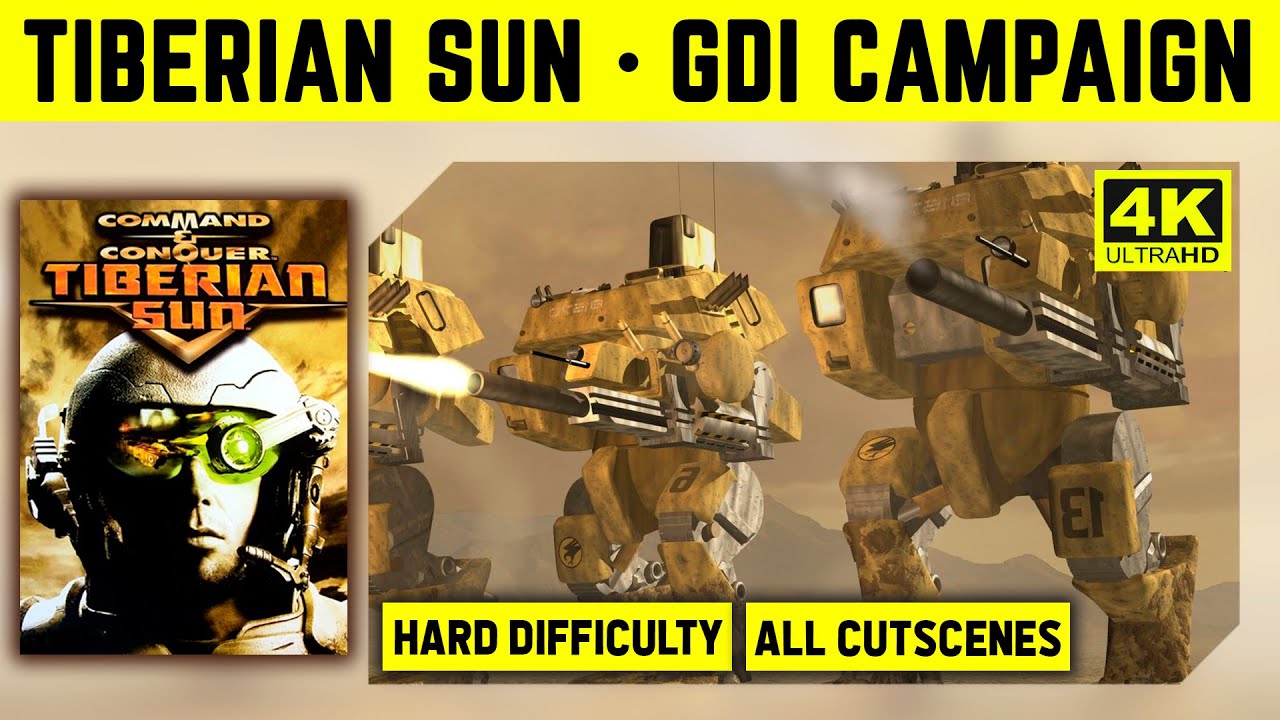 C&C TIBERIAN SUN 4K - GDI CAMPAIGN ON HARD - ALL CUTSCENES - YouTube