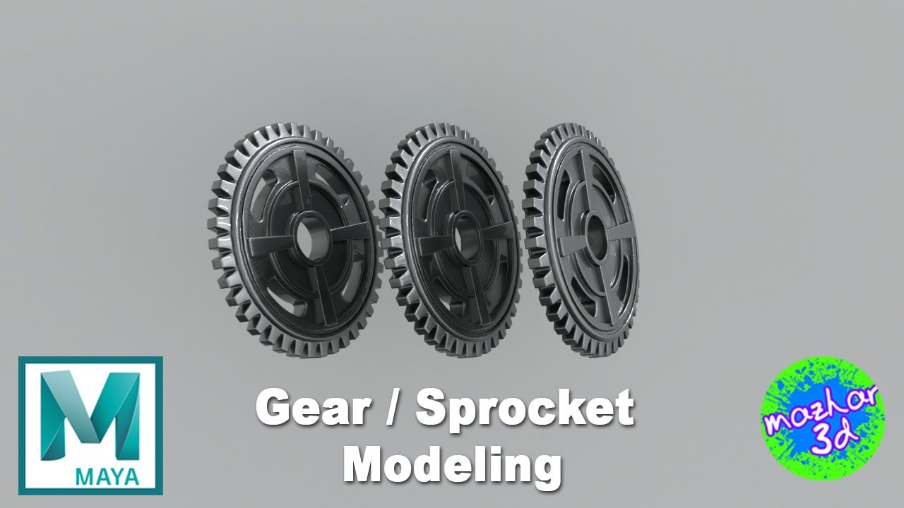 How To Model Gear / Sprocket in Autodesk Maya | Hard surface | Autodesk ...