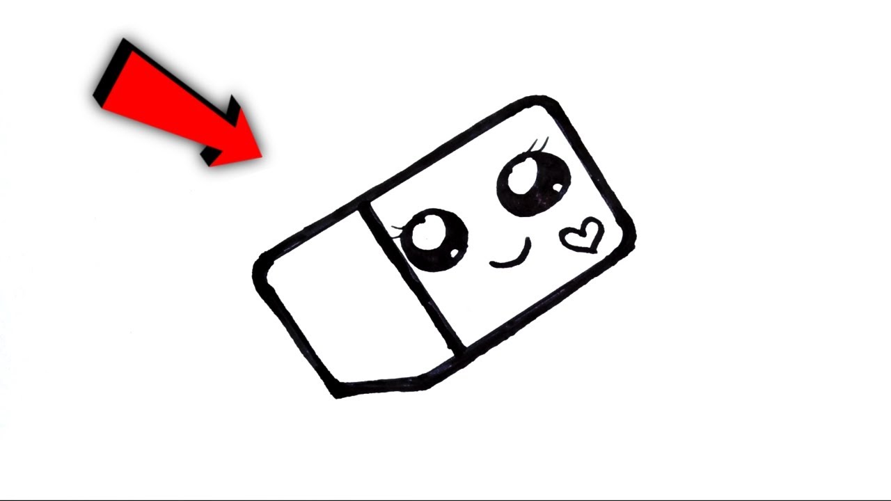 How To Draw Cute Eraser Very Easy Drawing - YouTube