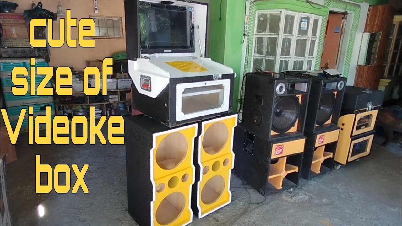 Modern' Videoke box . 4x12"inch 'cute size '& ampli rack. - YouTube