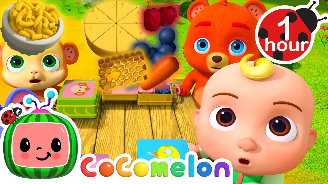 Colorful Lunch Song | 1 Hour of CoComelon Animal Time Full Songs ...