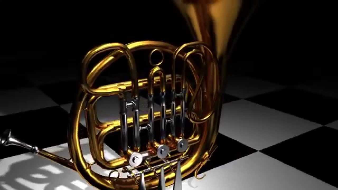 3D Grand father clock and French horn in Maya - YouTube