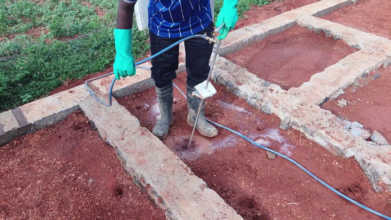 Termite Treatment for building foundation in srilanka - YouTube