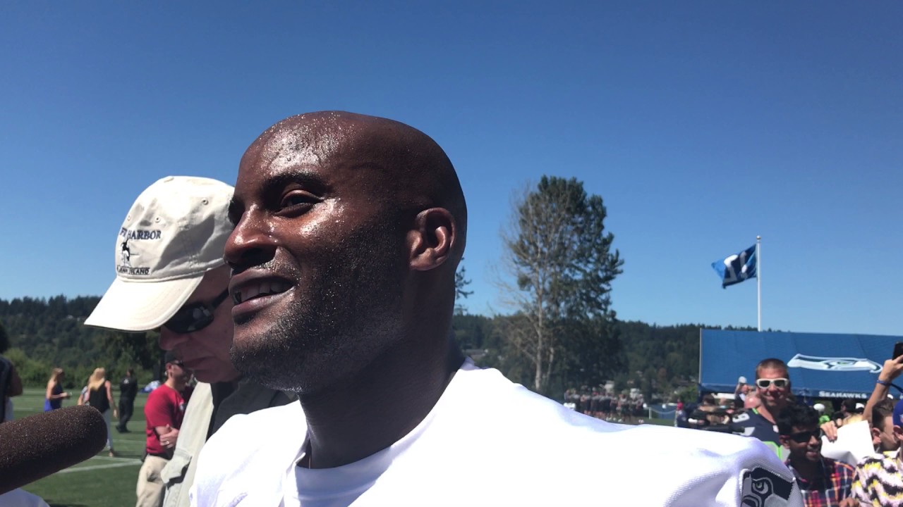 Veteran OLB Mike Morgan after re-signing with Seahawks - YouTube