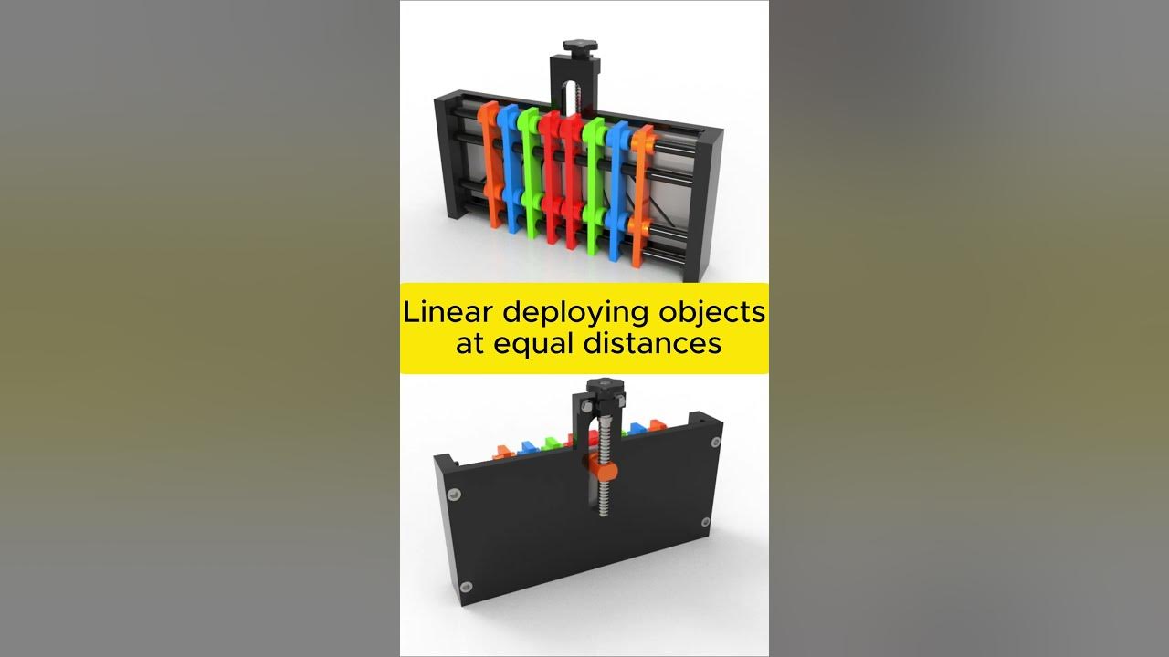 Linear deploying objects at equal distances #shorts #engine #motor #stering #engineering - YouTube