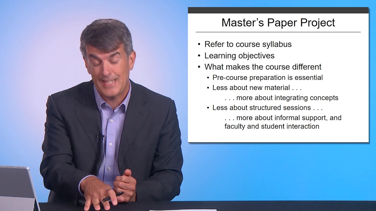 Course Overview - Master's Project Course - YouTube