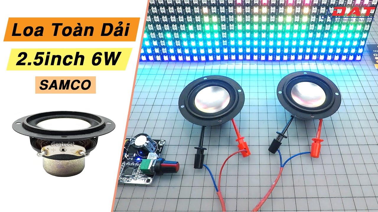 Loa Toàn Dải 2.5inch 6W SAMCO | Điện tử DAT - YouTube