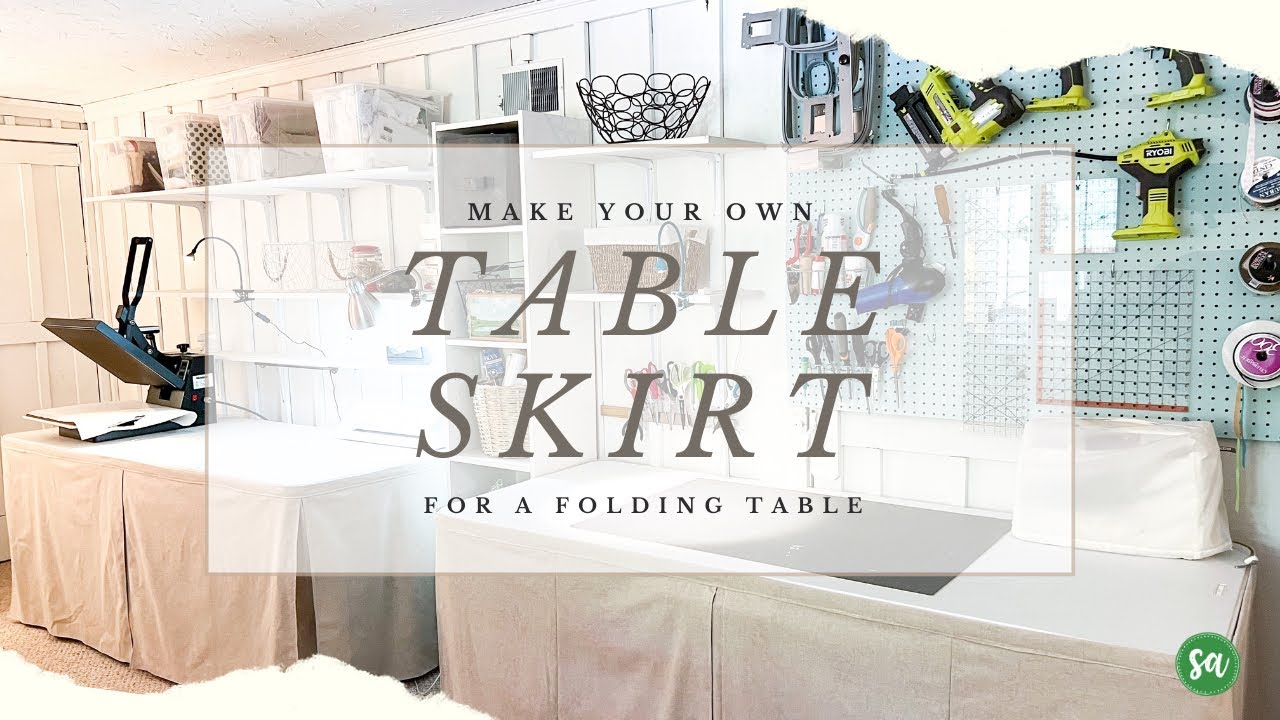 Make a Table Skirt for a Folding Table | Craft Room Storage ...