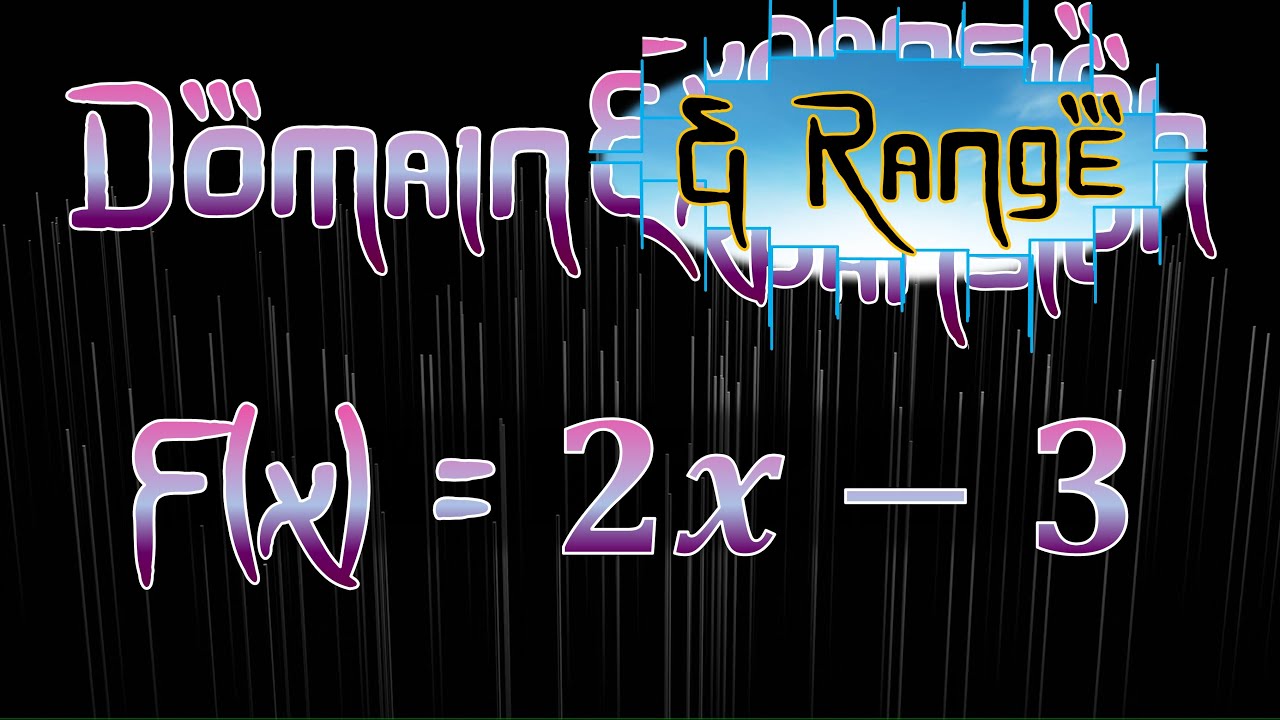 Episode 1. Domain and Range of a Linear Function_1 |[Domain Expansion ...