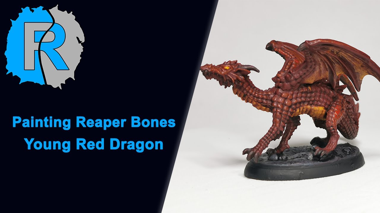 Painting Reaper Bones: Young Red Dragon - YouTube