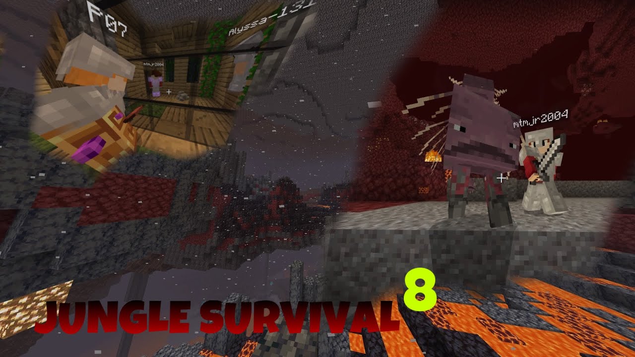 Minecraft Survival World Pt. 8 | Exploring the Nether and building A ...