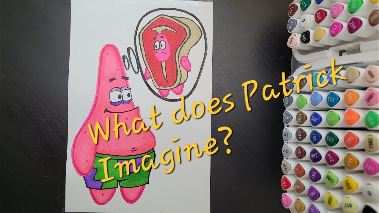 Let's draw a Patrick Steak, SpongeBob.#spongebob #patrick #colors # ...