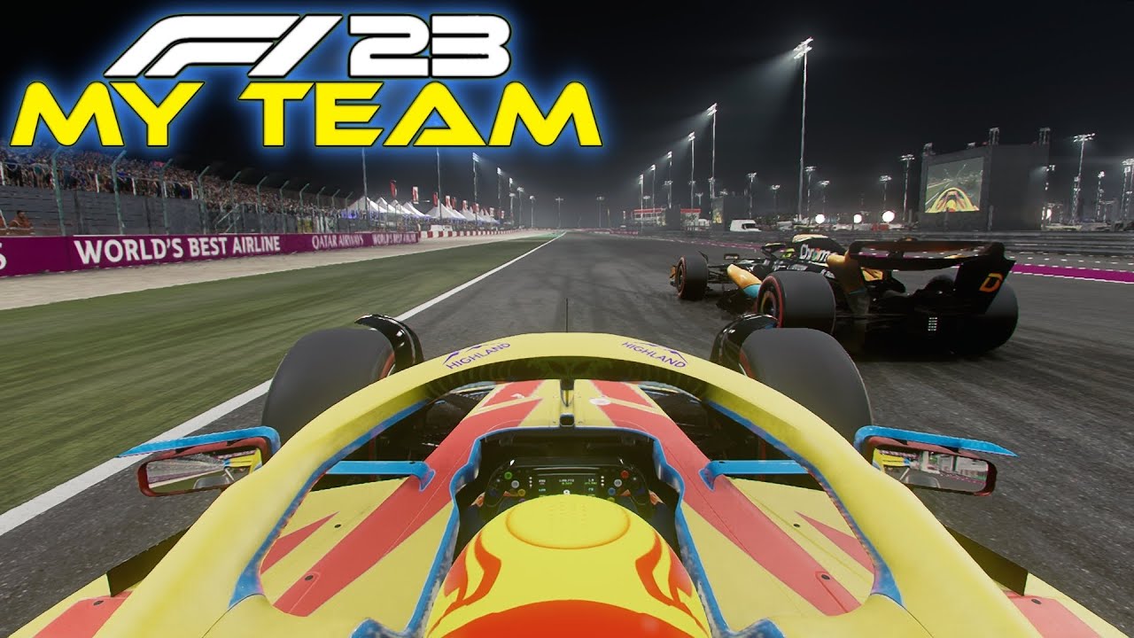 F1 23 My Team Career #18: FIRST RACE IN QATAR 2023 FOR MY TEAM - YouTube