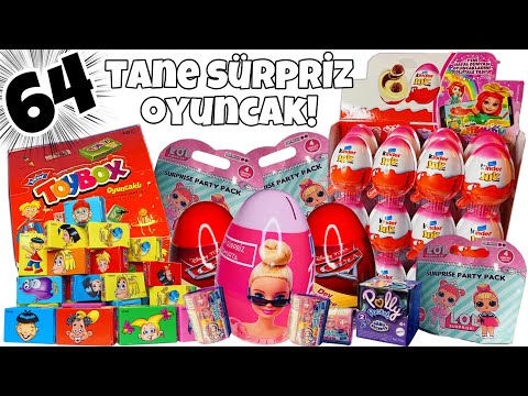 64 Tane Kinder Joy - Toybox - Sürpriz Yumurta Açılışları Yaptık!