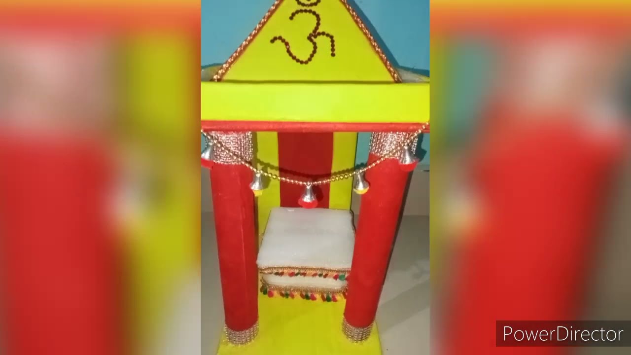 how to make temple with cardboard - YouTube