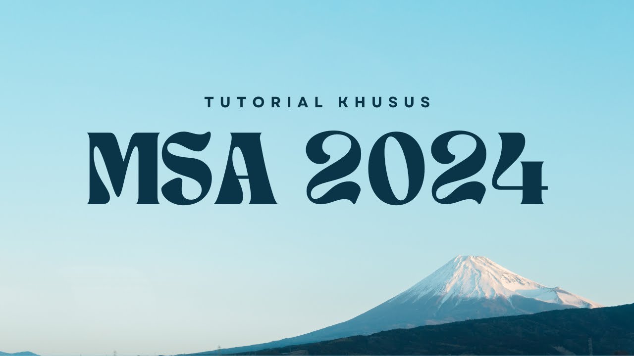 TUTORIAL SIGNATURE MSA 2024 - YouTube