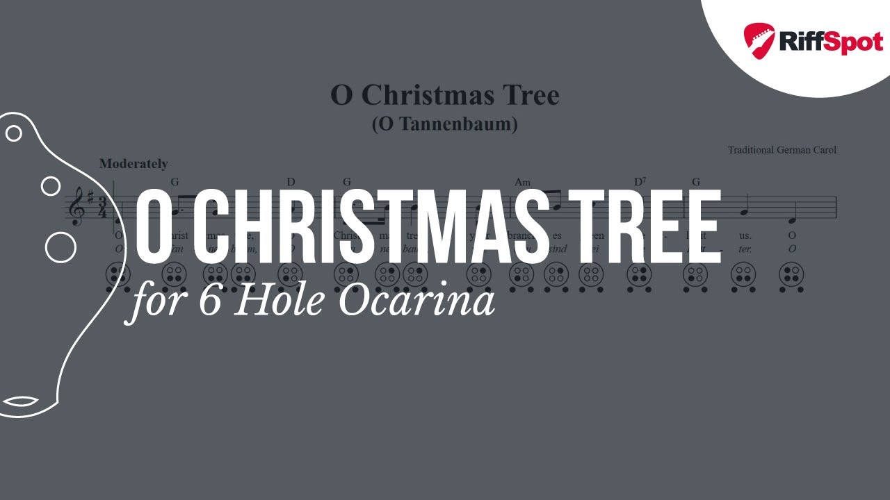 O Christmas Tree 6 Hole Ocarina Tab - YouTube