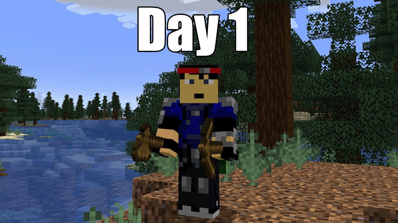 Surviving 365 Days in MINECRAFT - Pilot day 1 - YouTube