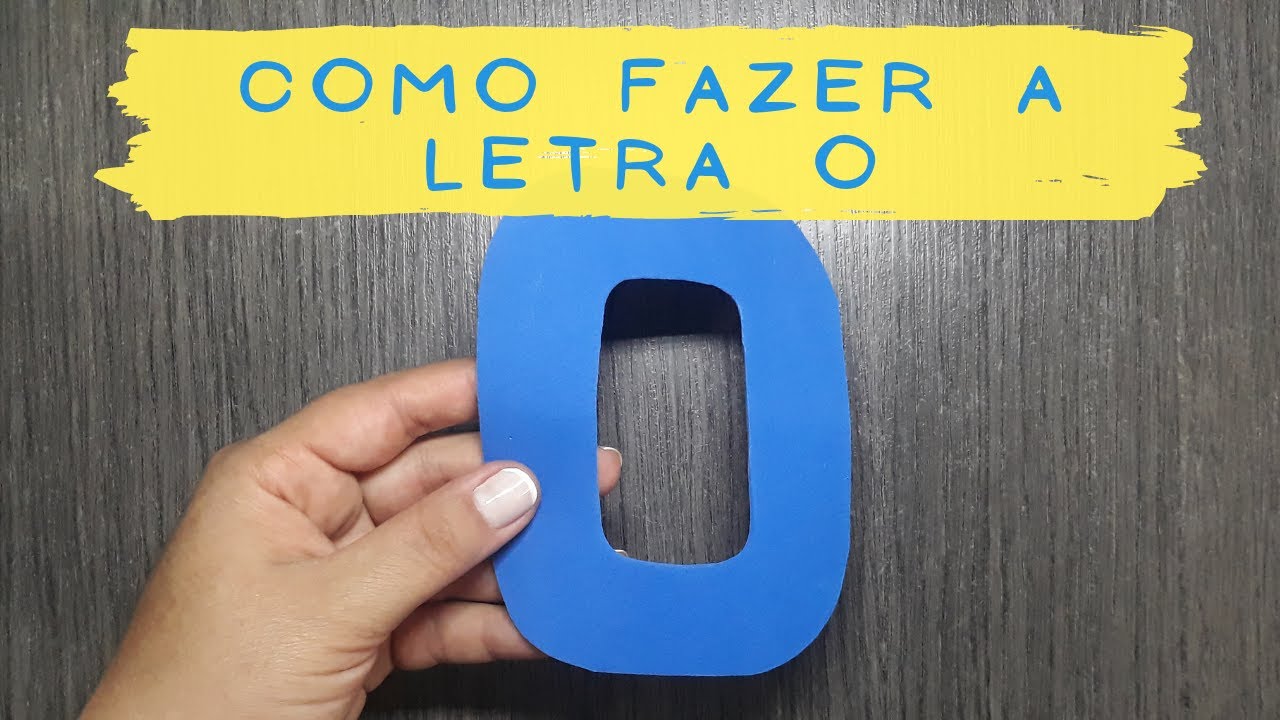 Como fazer a letra O sem utilizar molde - YouTube