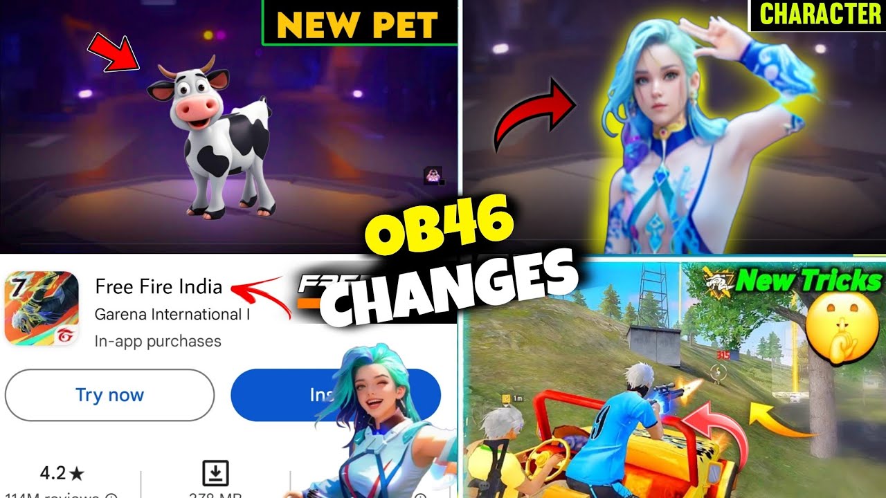 TOP 50 NEW OB46 CHANGES UPCOMING UPDATE | NEW PET, CHARACTER, GUN OB46 ...