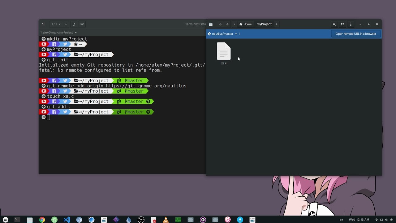 Gnome 324 Nautilus Git Plugin Python Script Upload 2 P Youtube 1787