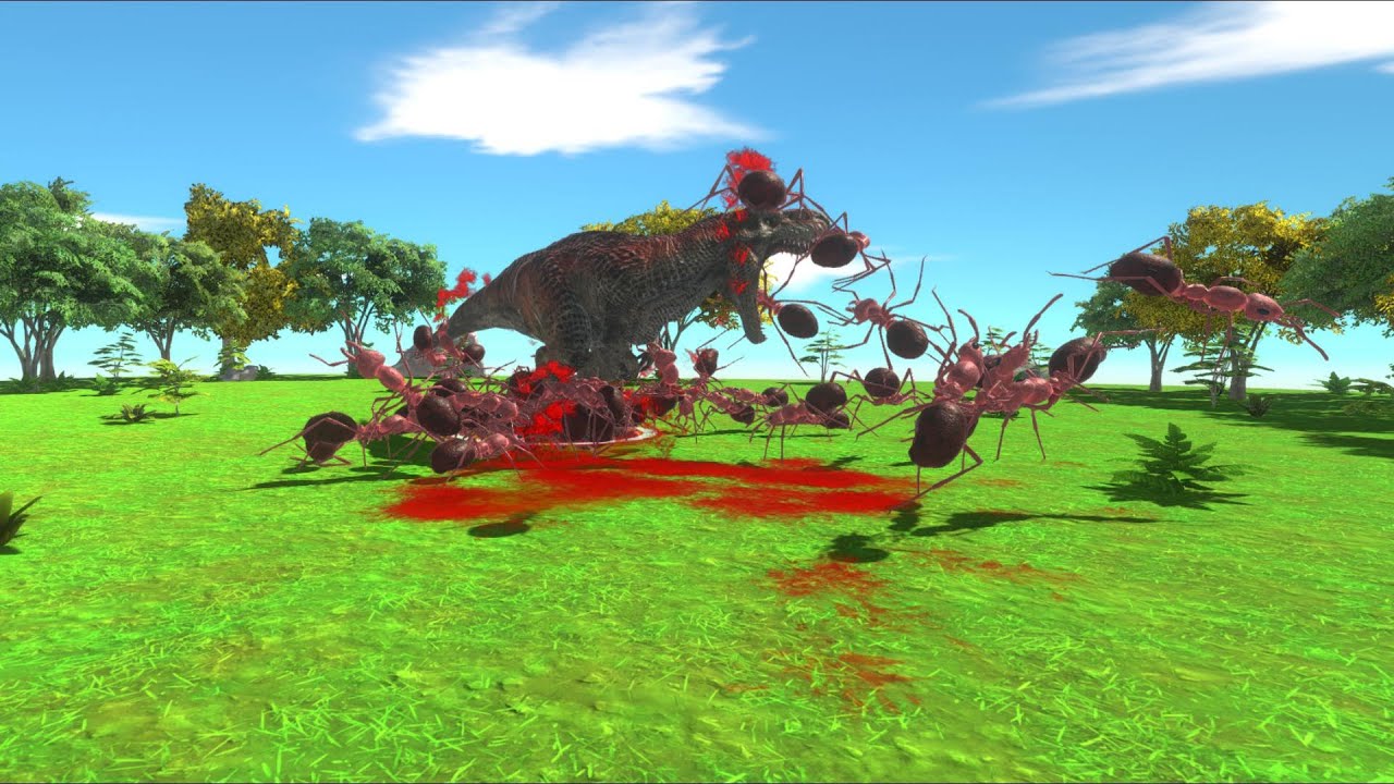 50 ants vs T-Rex (will continue to increase until T-Rex wins) - YouTube