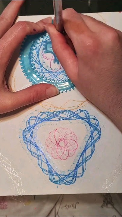 Twin Inscribed spirograph with inline vertices #art #spirograph #pattern Centerfold - YouTube